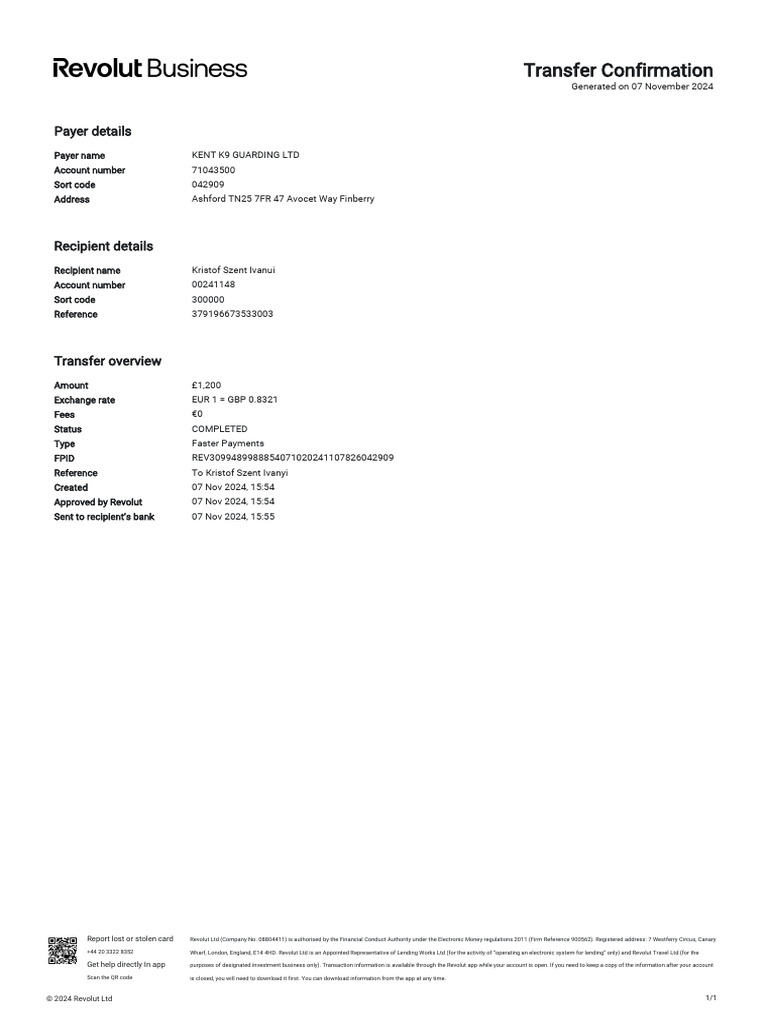 Transfer Confirmation (14) | PDF | Personal Finance | Service Industries