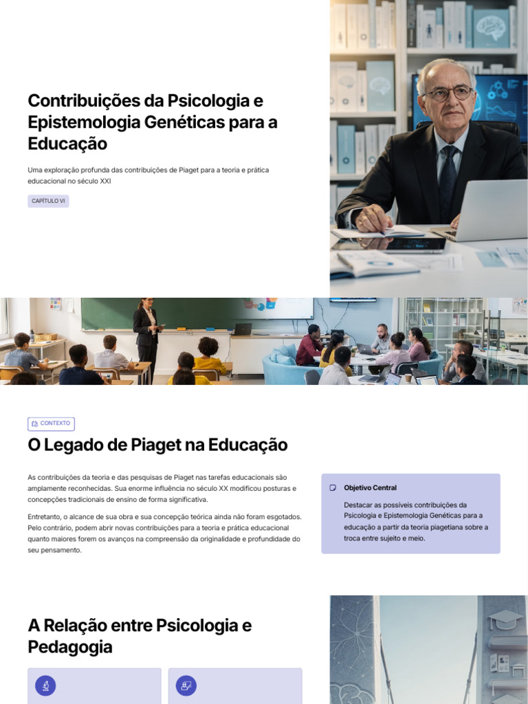 Contribuicoes Da Psicologia e Epistemologia Geneticas Para a Educacao ...
