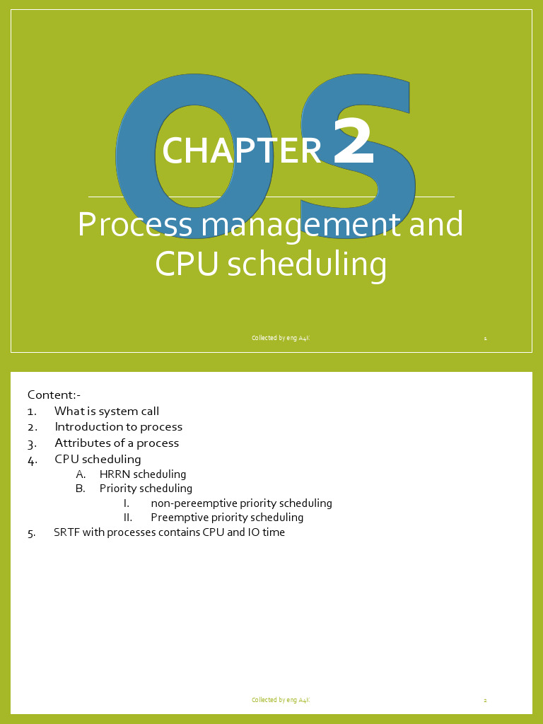 Chapter 2 Process Manage CPU Process Scheduling | PDF | Scheduling (Computing) | Process (Computing)
