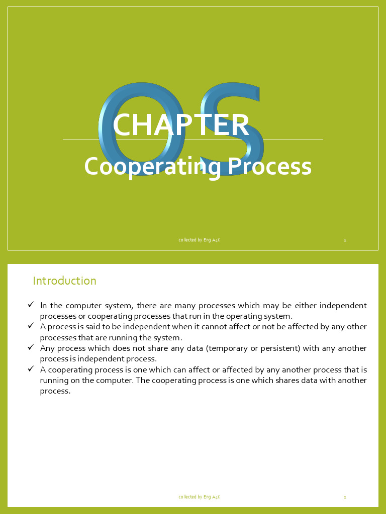 Understanding Cooperating Processes in OS | PDF | Process (Computing ...