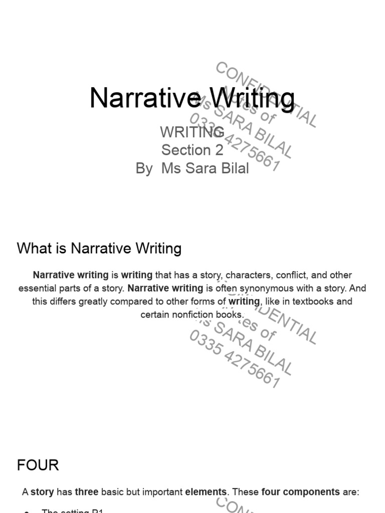 Narrative Writing | PDF | Grammar | Linguistics