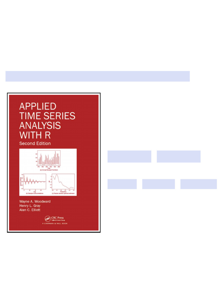 Applied Time Series Analysis with R Second Edition newest edition 2025 | PDF