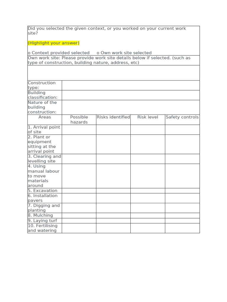 CPCCBC4002 - Written Summative - Hazard Identification and Management ...