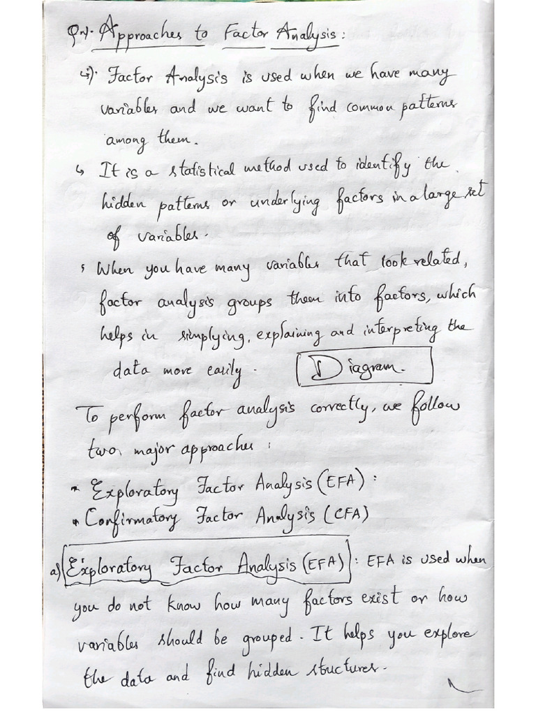 U-3, Approaches to Factor Analysis | PDF