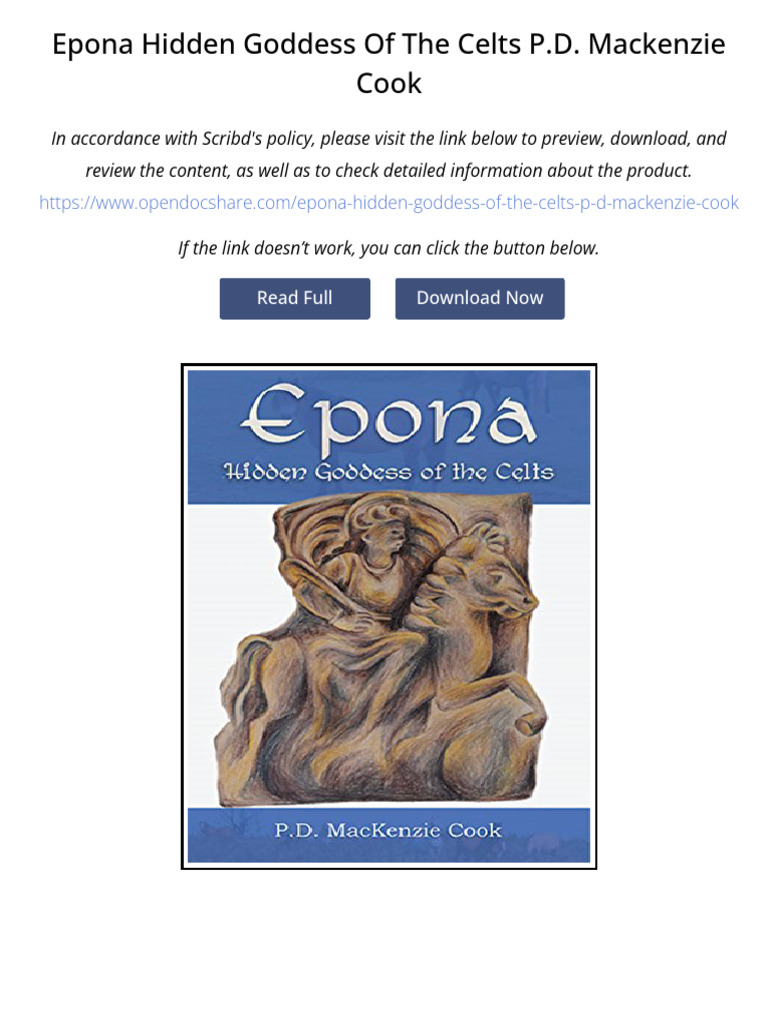 Epona Hidden Goddess of the Celts P.D. Mackenzie Cook | PDF | Babylonia ...