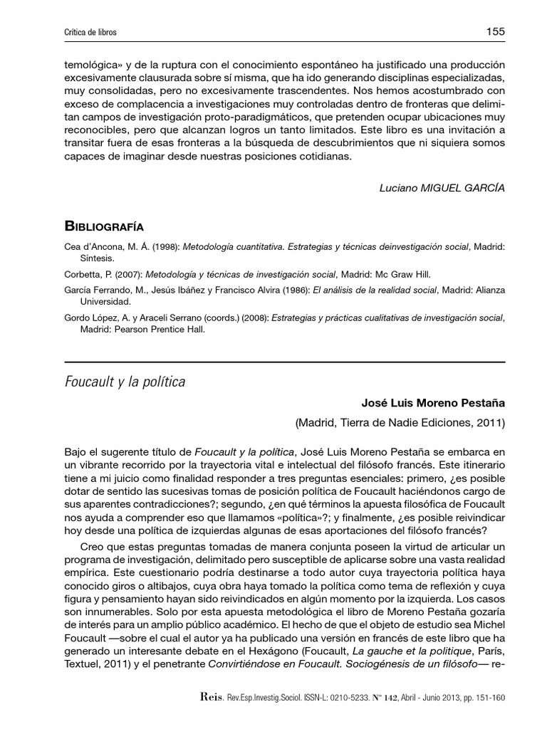 Foucault y La Política (1) | PDF | Michel Foucault | Verdad