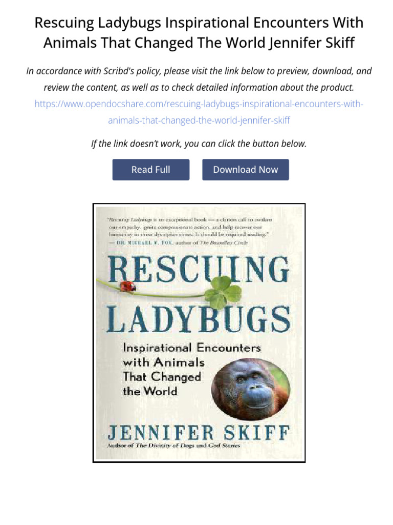 Rescuing Ladybugs Inspirational Encounters with Animals That Changed ...