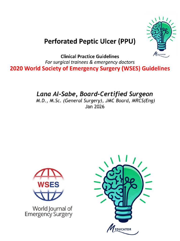 2020 Guidelines for Perforated Peptic Ulcer | PDF | Sepsis | Clinical ...