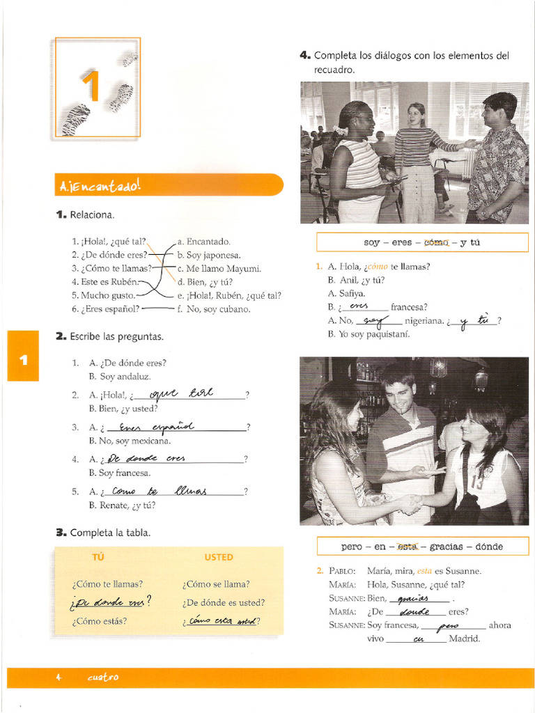 Espanol en Marcha - Ejercicios A1-A2 Cwiczeniowka | PDF