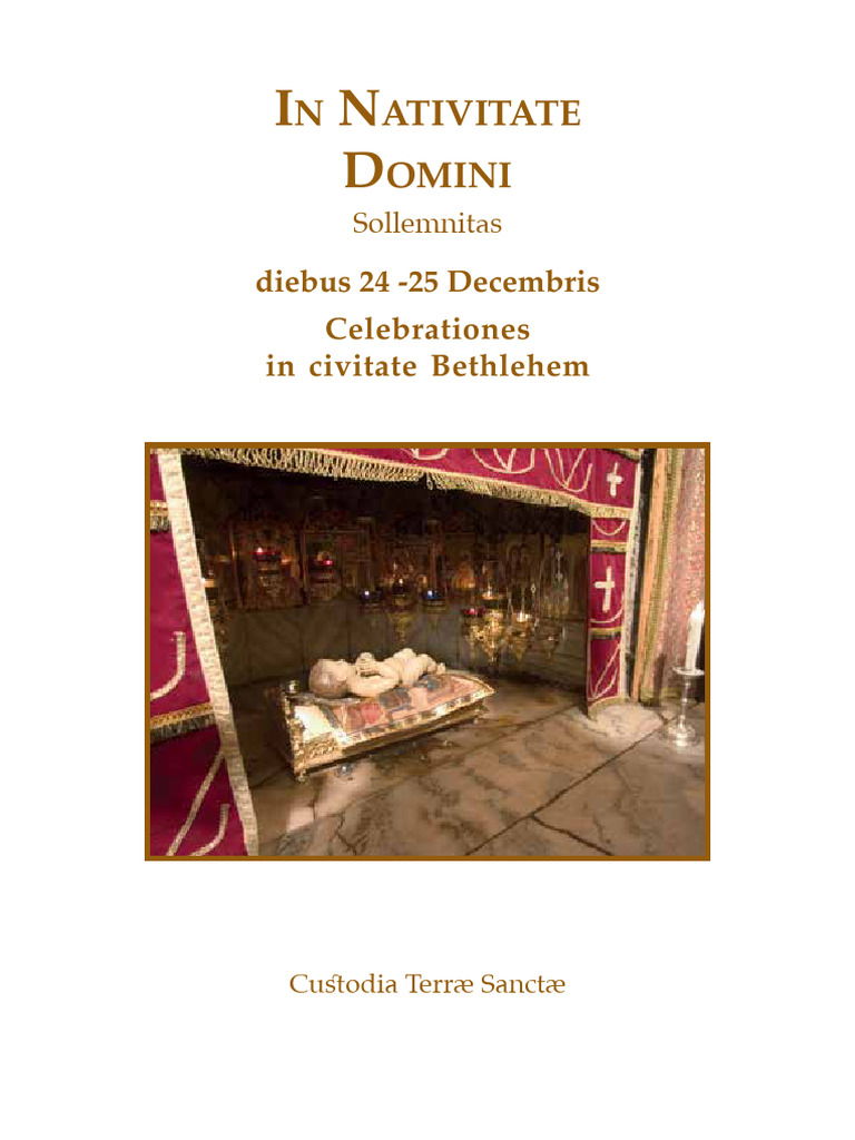 1. in Nativitate Domini, Celebrationes in Civitate Bethlehem - 24-25 ...