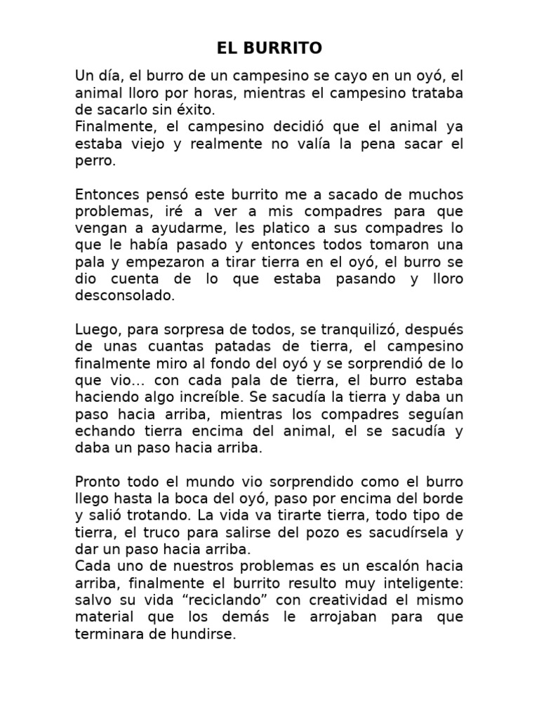 Cuento El Burrito | PDF