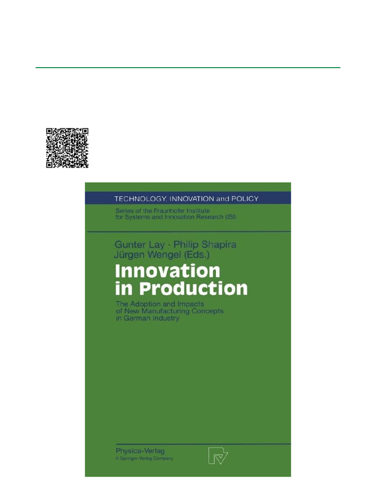 Innovation in Production The Adoption and Impacts of New Manufacturing ...