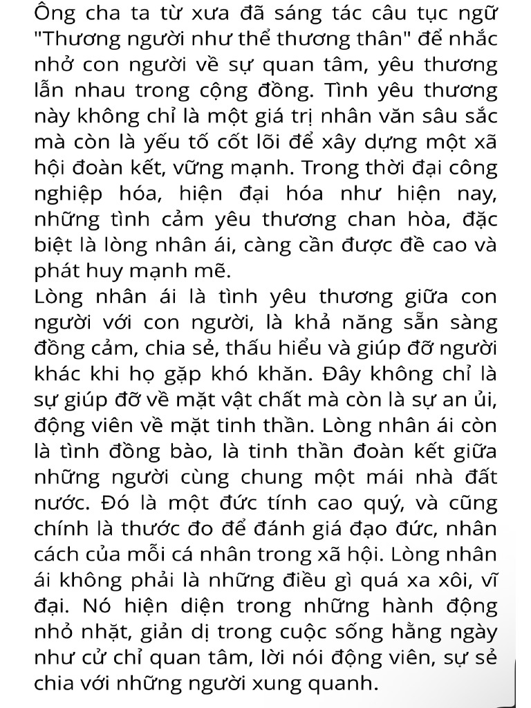 lòng nhân ái của triều | PDF