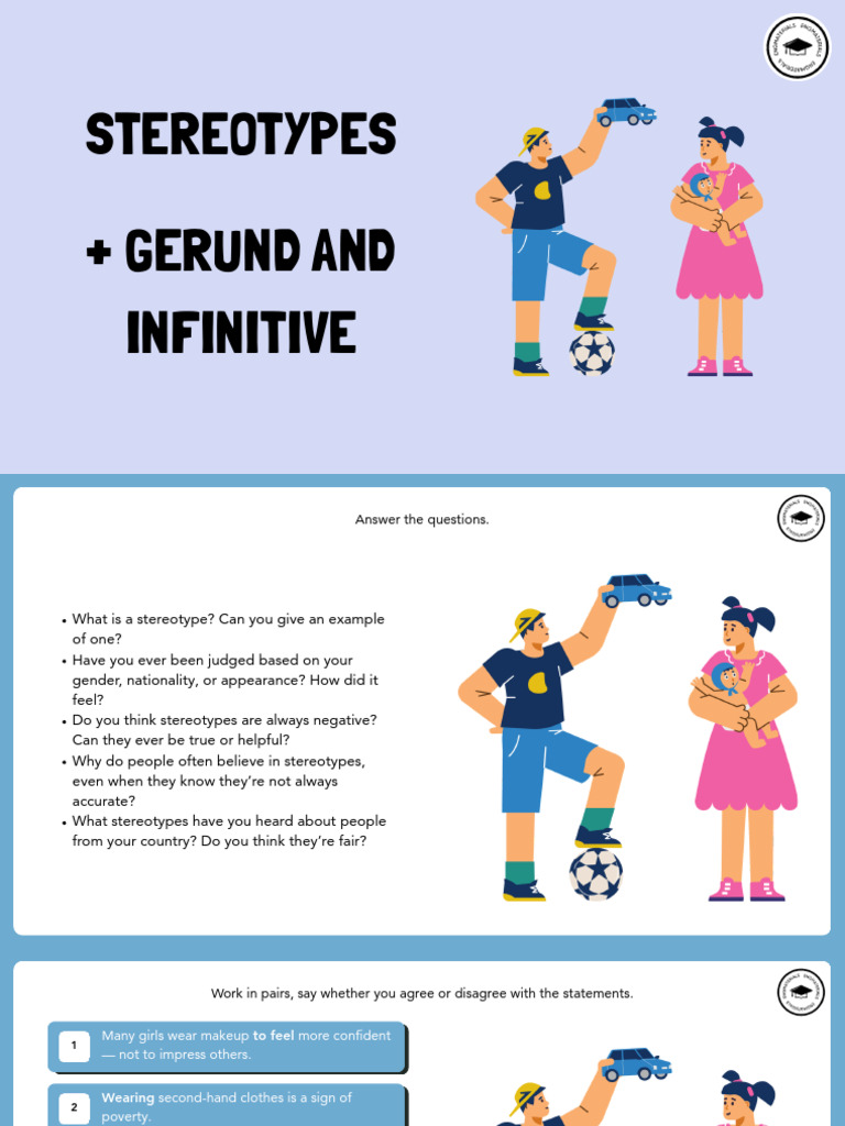 TV Stereotypes + Gerund and Infinitive | PDF | Verb | Stereotypes