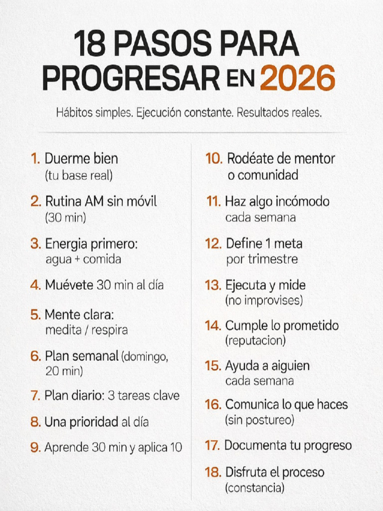 18 Pasos Para El 2026 | PDF