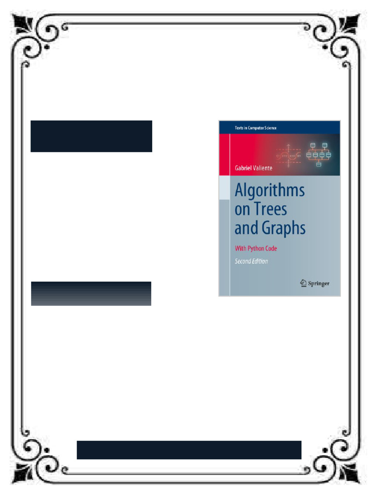 Algorithms on Trees and Graphs: With Python Code 2nd Edition Gabriel Valiente eBook early ...