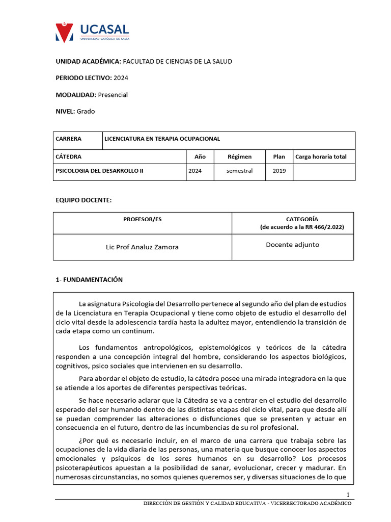 Psicología Programa 2025 | PDF