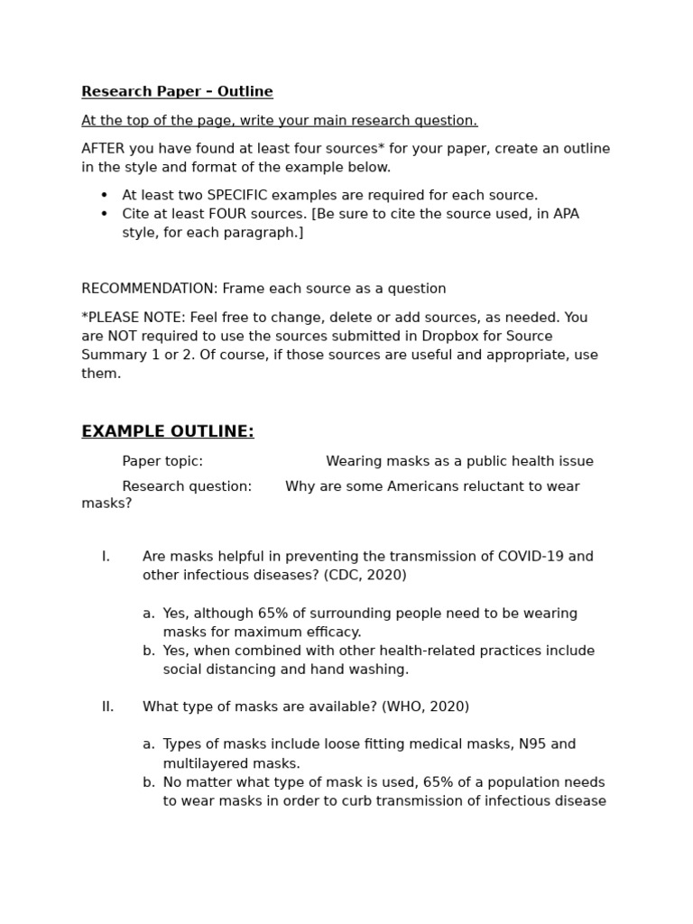 Research Paper - Outline (1) | PDF