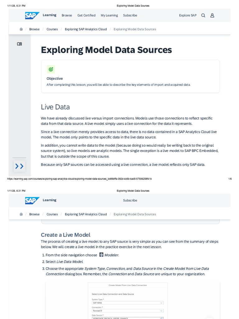 Exploring SAP Analytics Cloud Models | PDF | Data | Analytics