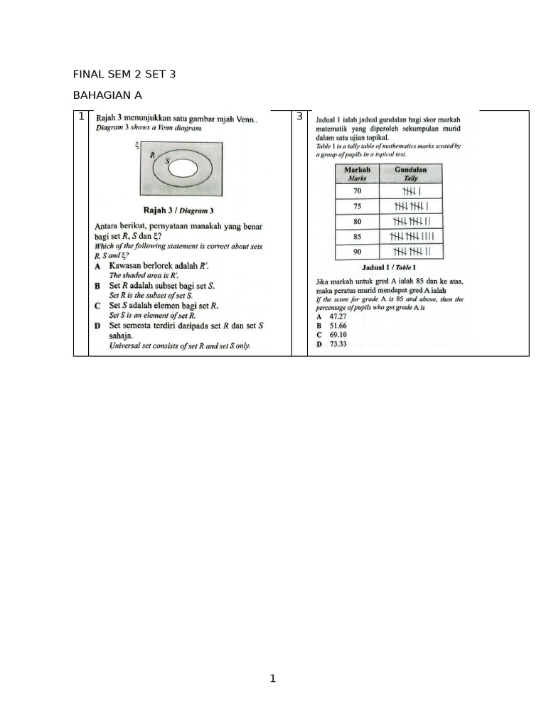 FINAL SEM 2 SET 3 | PDF