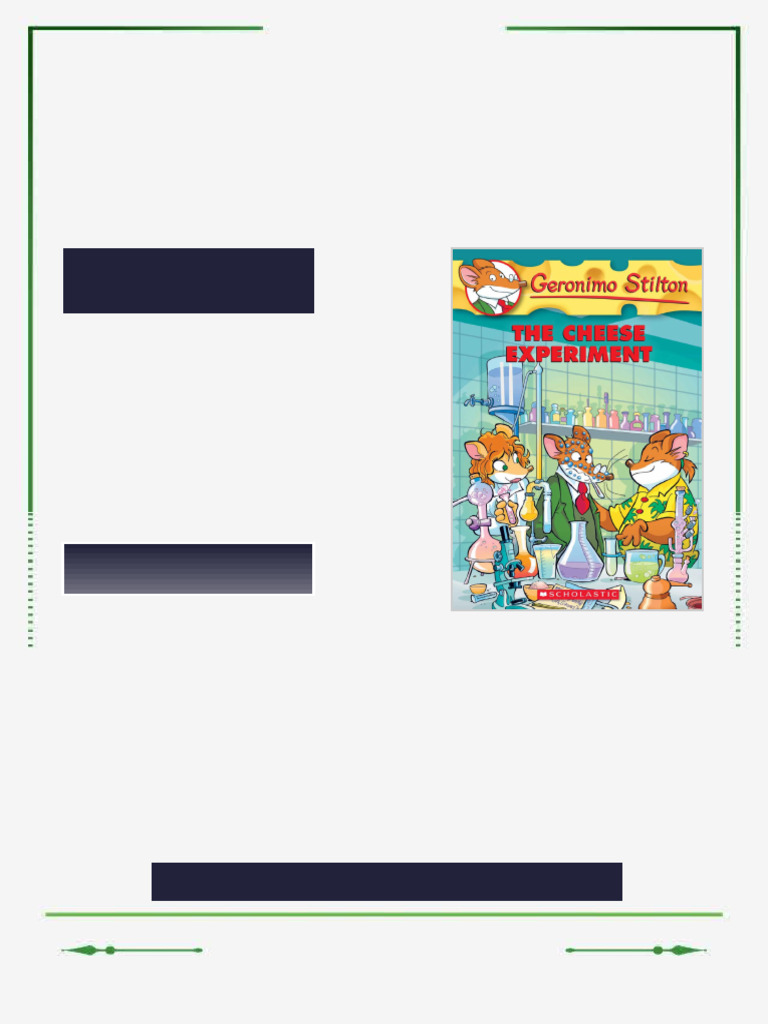 The Cheese Experiment 63 63rd Edition Geronimo Stilton eBook fresh pdf ...