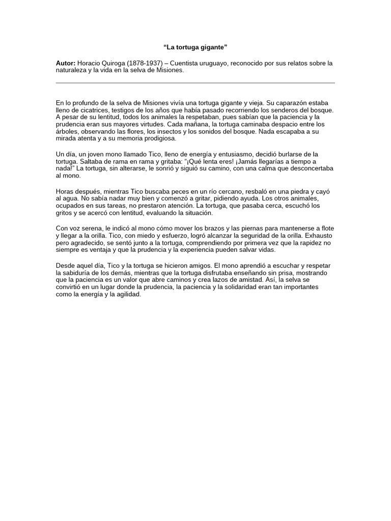 La Tortuga Gigante_Hábito Lector 8vo | PDF