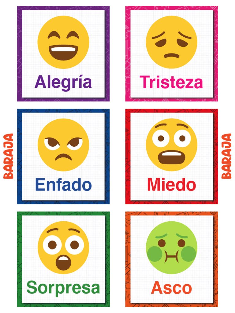 Lotería de las emociones: cartas y sentimientos | PDF | Neuropsicología ...