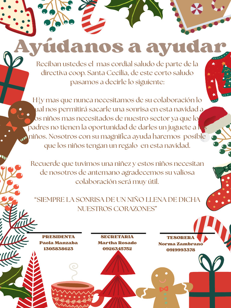 Red Simple Christmas Border A4 | PDF