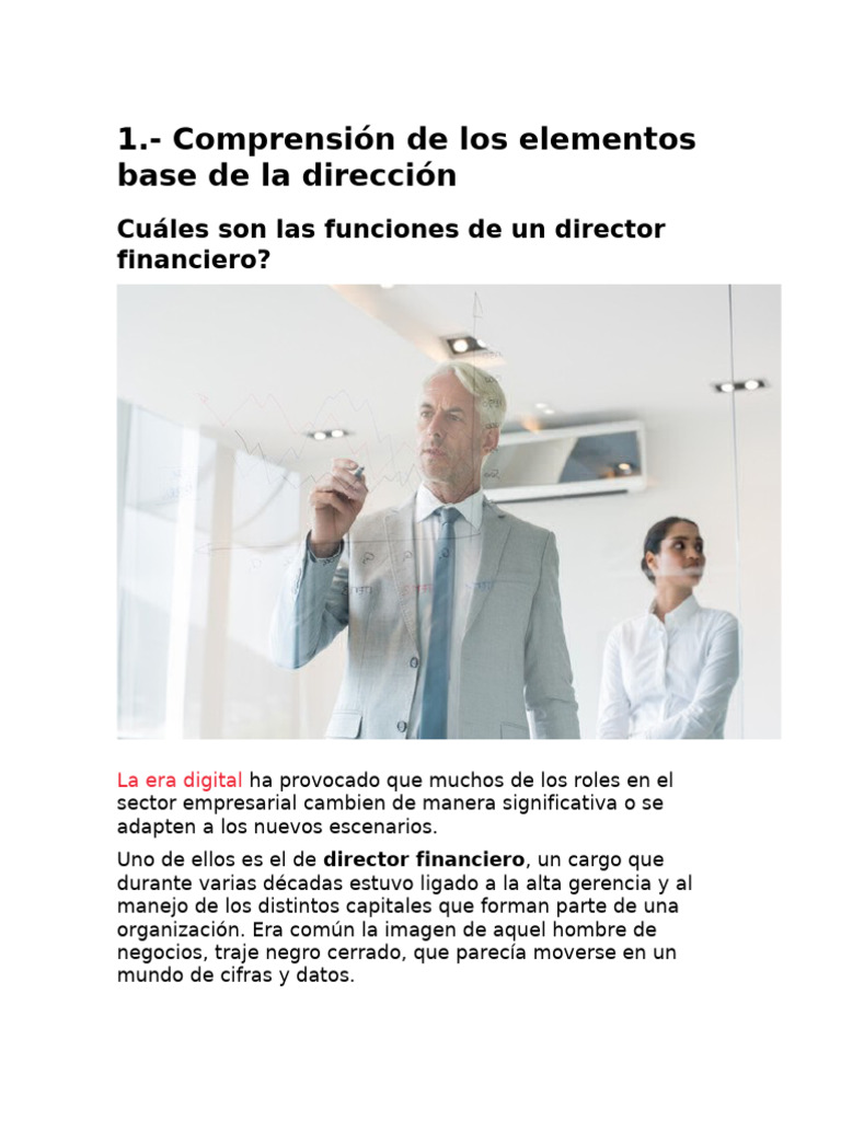 1.0 Comprension de Los Elementos Base de La Dirección | PDF | Business ...