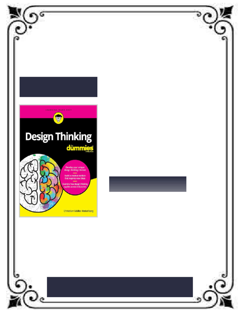 Design Thinking For Dummies 1st Edition Christian Muller-Roterberg eBook abridged pdf version | PDF