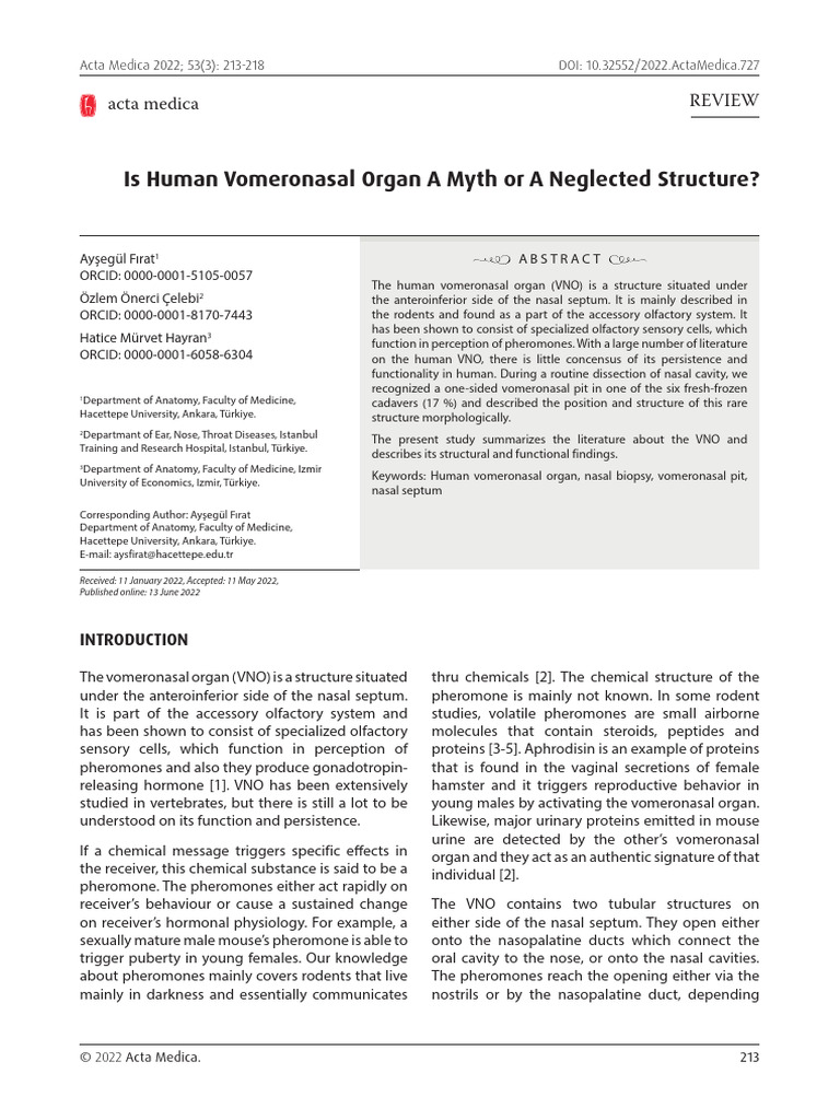 Is+Human+Vomeronasal+Organ+A+Myth+or+A+Neglected+Structure_ | PDF ...