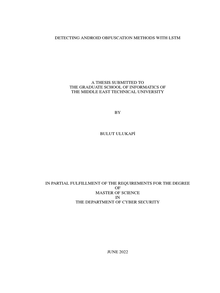 Thesis | PDF | Malware | Java Virtual Machine