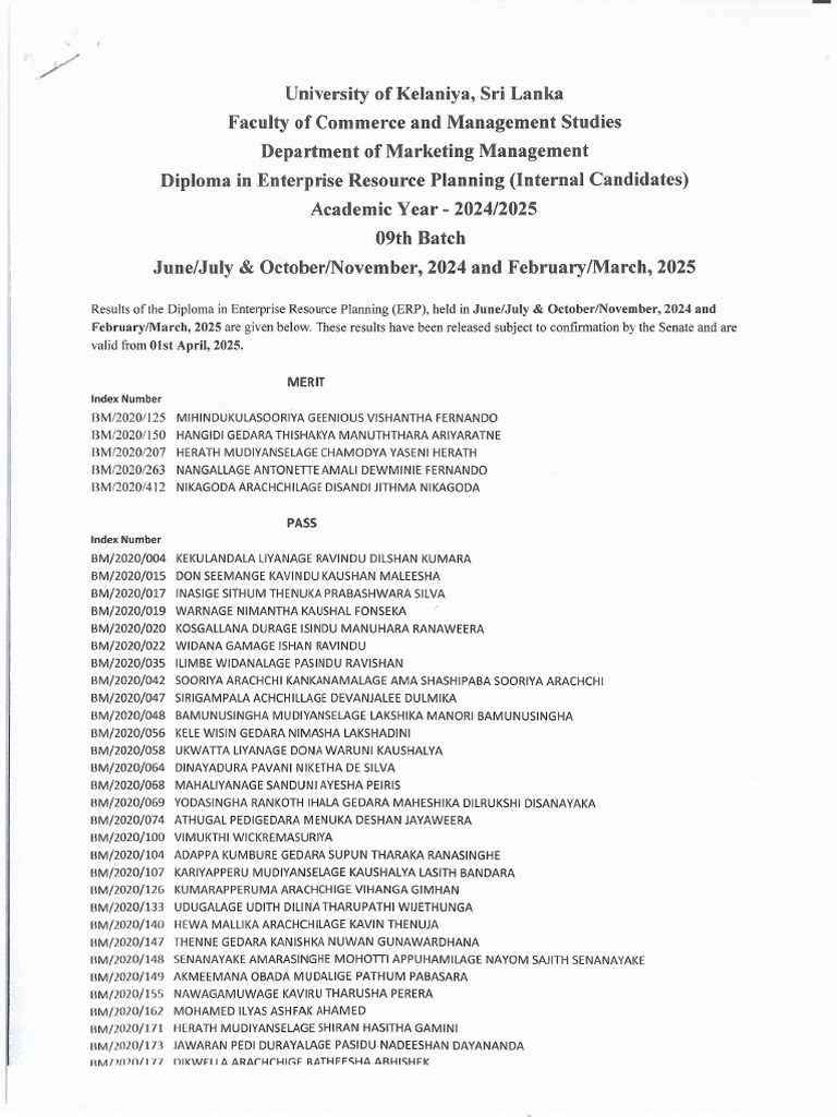 Batch 09 - DeRP Internal List | PDF