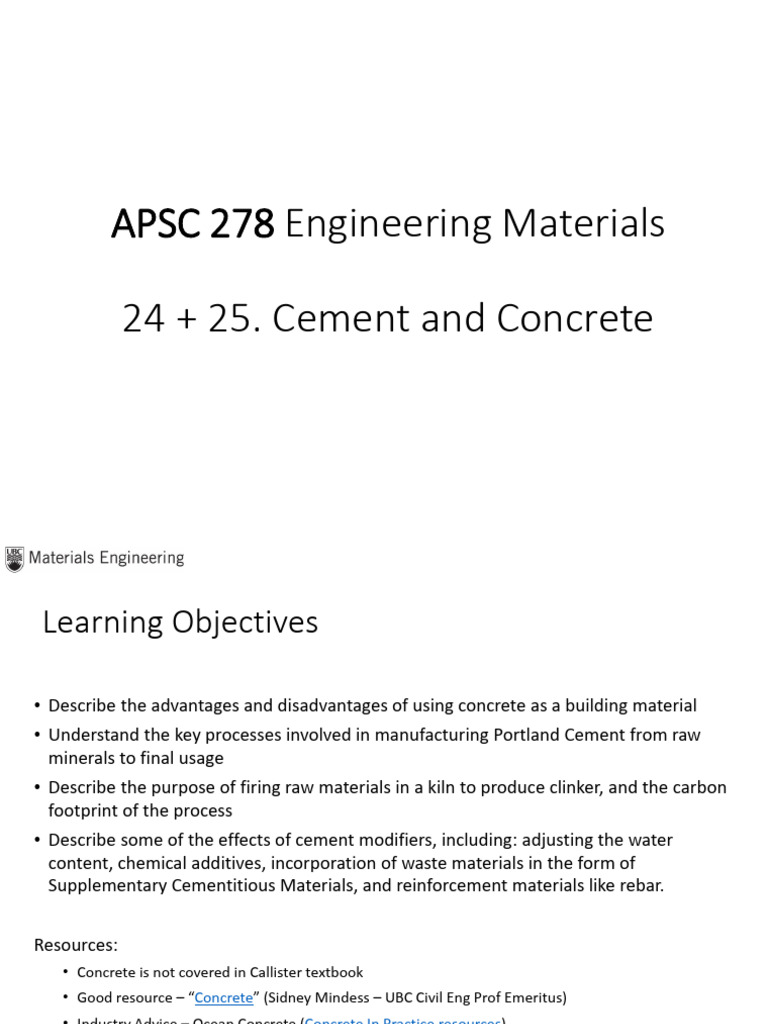 Concrete and Cement: Key Insights | PDF | Cement | Concrete