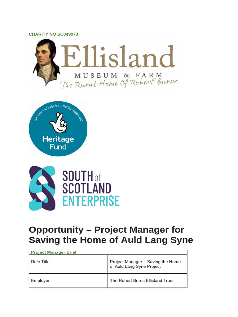 Project Manager Proposed Recruitment Ad 09 Dec 2024 | PDF | Robert ...