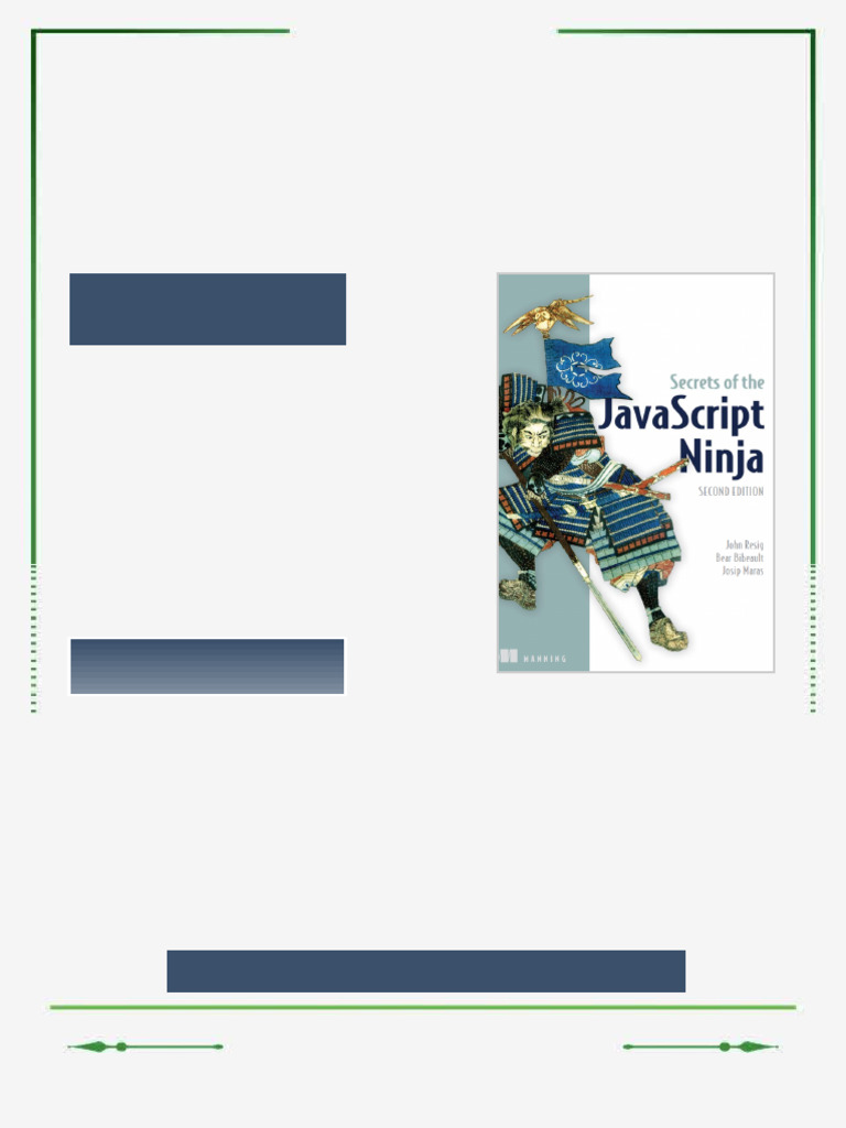 Secrets of the JavaScript Ninja 2nd Edition John Resig Bear Bibeault ...