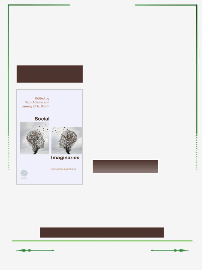 Social Imaginaries Critical Interventions 1st Edition Suzi Adams ebook ...