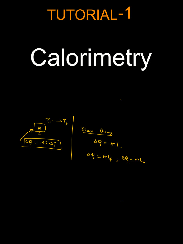 Calorimetry Notes Important Point | PDF