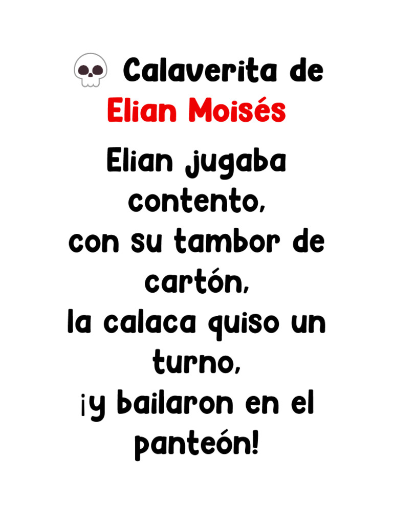 ? Calaverita de Elian Moisés | PDF