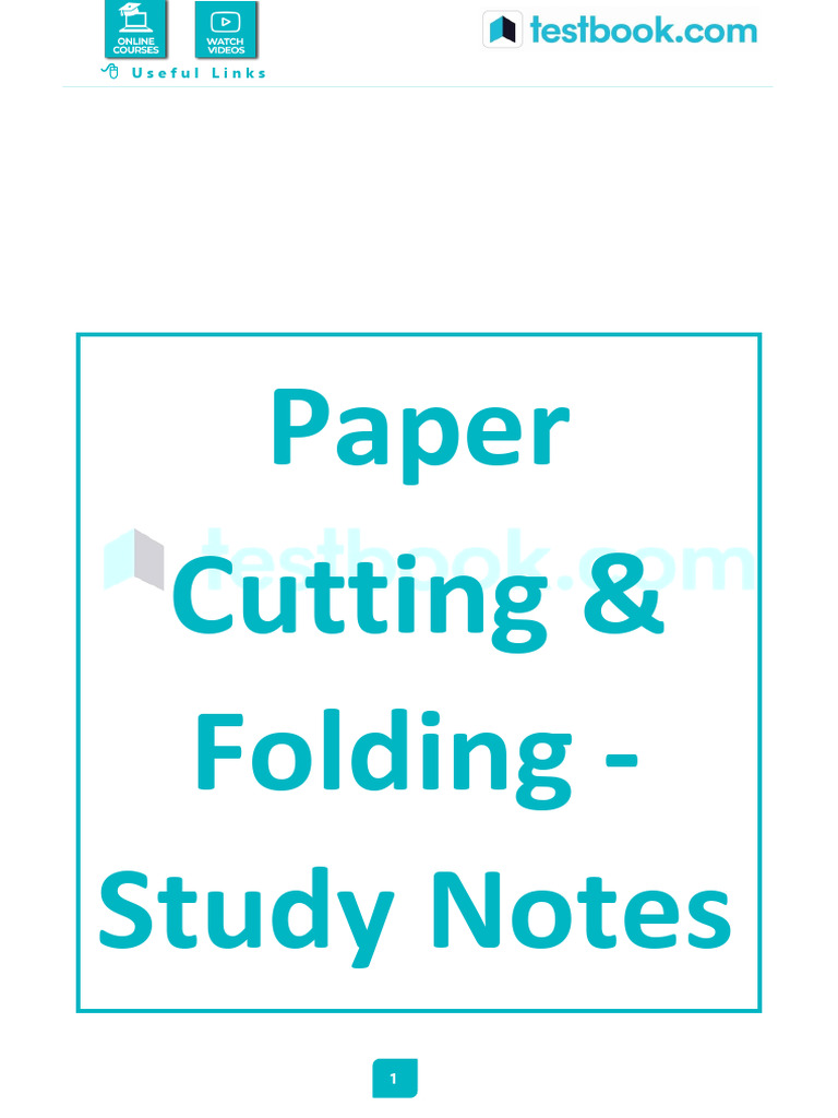 Paper Cutting & Folding - Study Notes | PDF