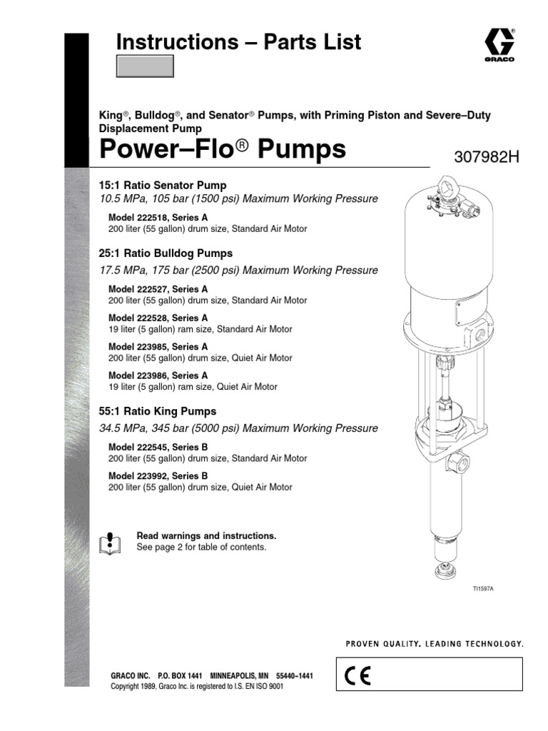 307982h Power-Flo Pumps | PDF | Pump | Valve