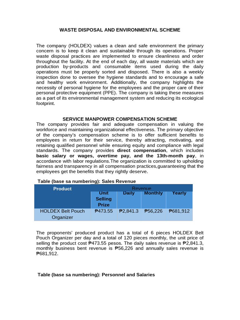Waste Disposal and Environmental Scheme | PDF | Employment | Waste