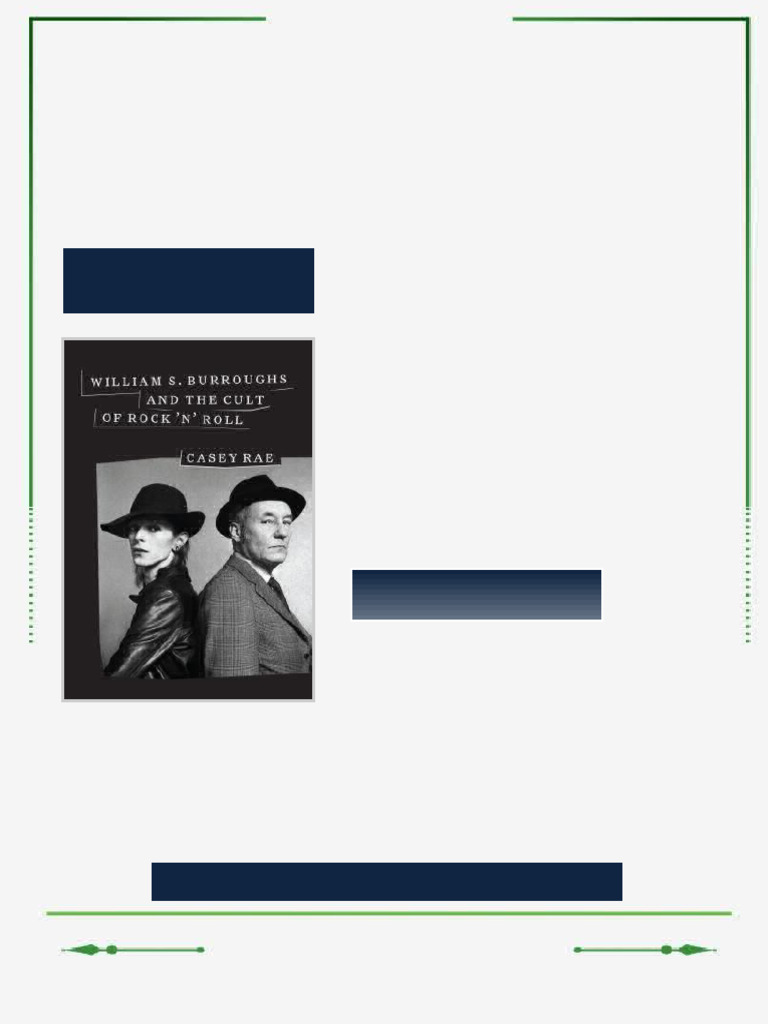 William S Burroughs and the Cult of Rock n Roll Casey Rae eBook ...