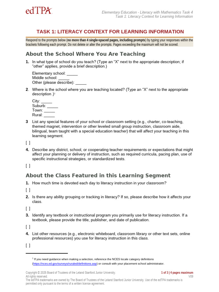 TEMPLATE - Literacy Context for Learning (1) | PDF | Individualized ...