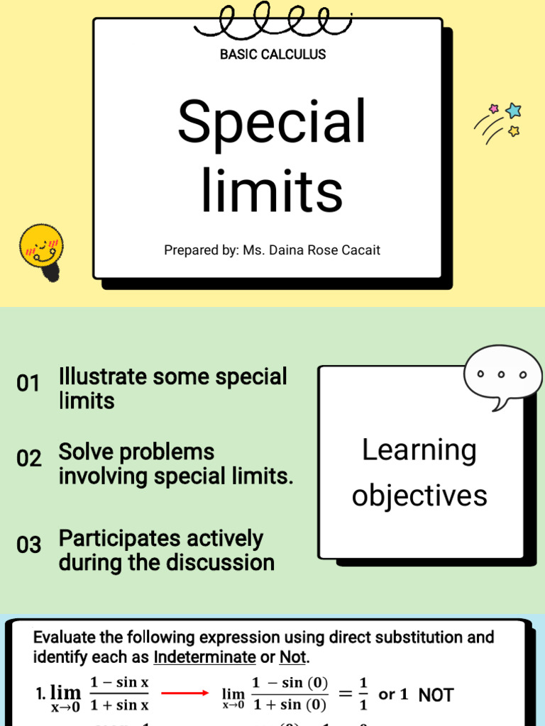 Understanding Special Limits in Calculus | PDF | Discrete Mathematics ...
