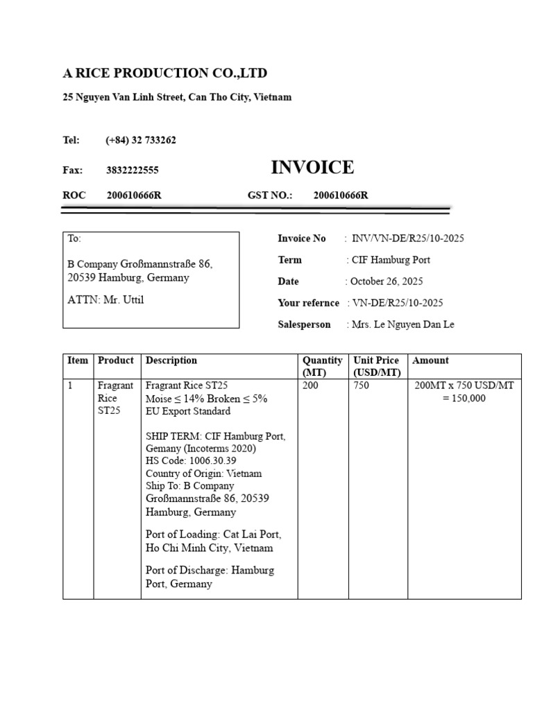 Commercial Invoice | PDF