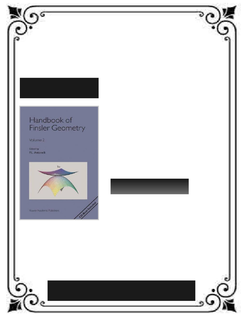 Handbook of Finsler Geometry Volume 2 1st Edition Peter L. Antonelli ...