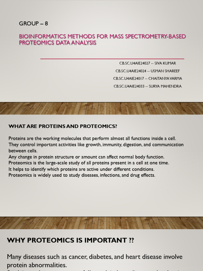Bio Presentation | PDF | Mass Spectrometry | Proteomics