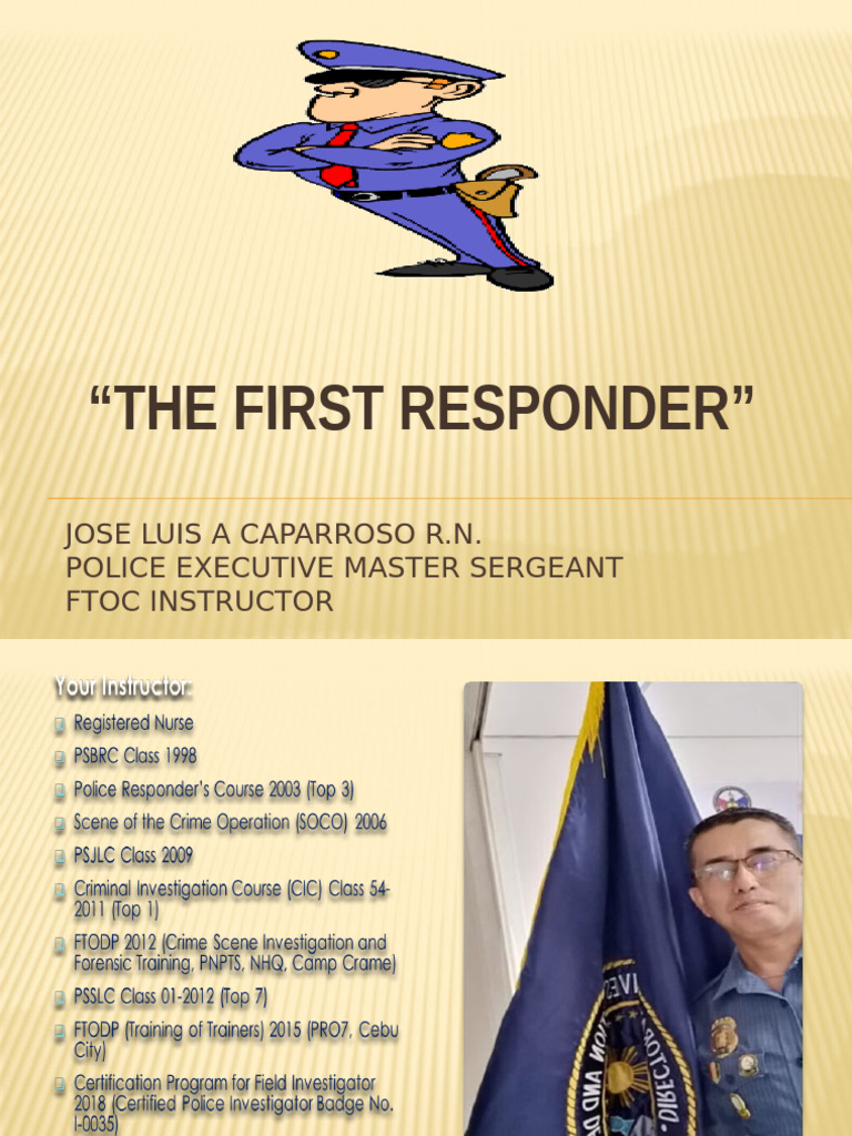 4 First Responder FTO Presentation | PDF | Crime Scene | Criminal Justice