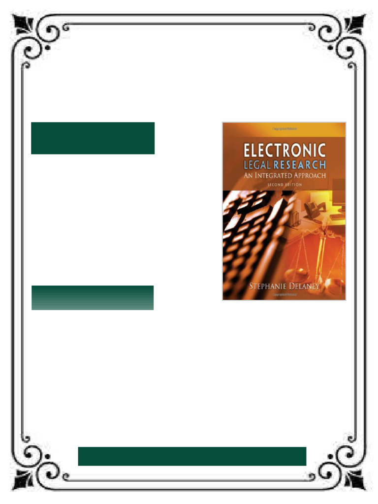 Electronic Legal Research An Integrated Approach 2nd Edition Stephanie ...
